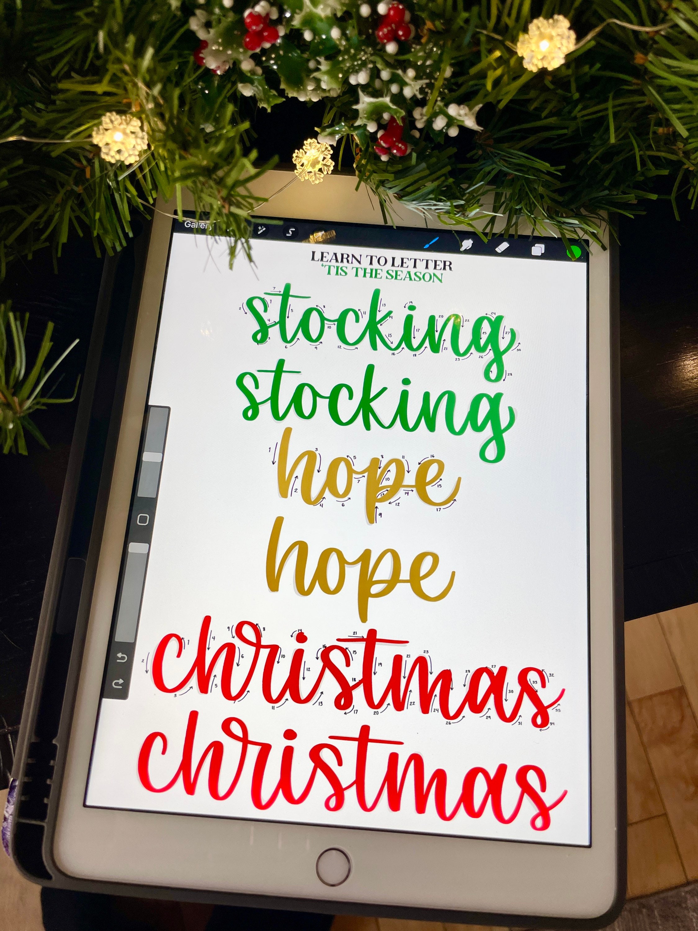 Tis the Season Lettering Worksheet - Etsy