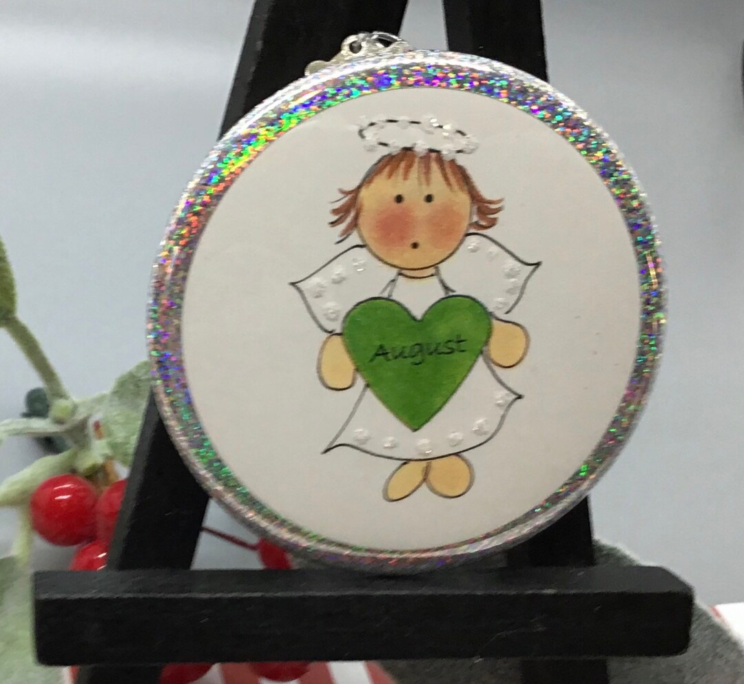 August Birthmonth Angel Personalized Boy or Girl Christmas Ornament - Etsy