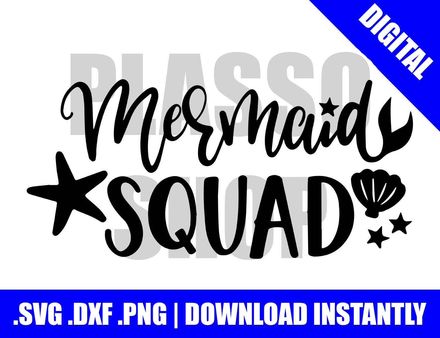 Mermaid Squad SVG / DXF / PNG File Cutting File for | Etsy