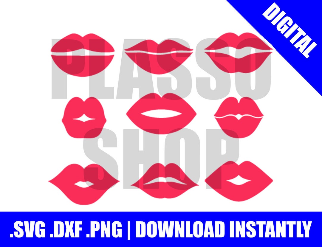 Lips Pack SVG / DXF / PNG File - Cutting File for Silhouette Cameo or ...
