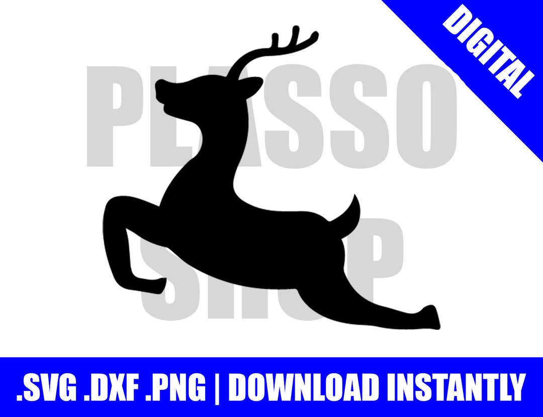 Cute Reindeer SVG / DXF / PNG File - Cutting File for Silhouette Cameo ...
