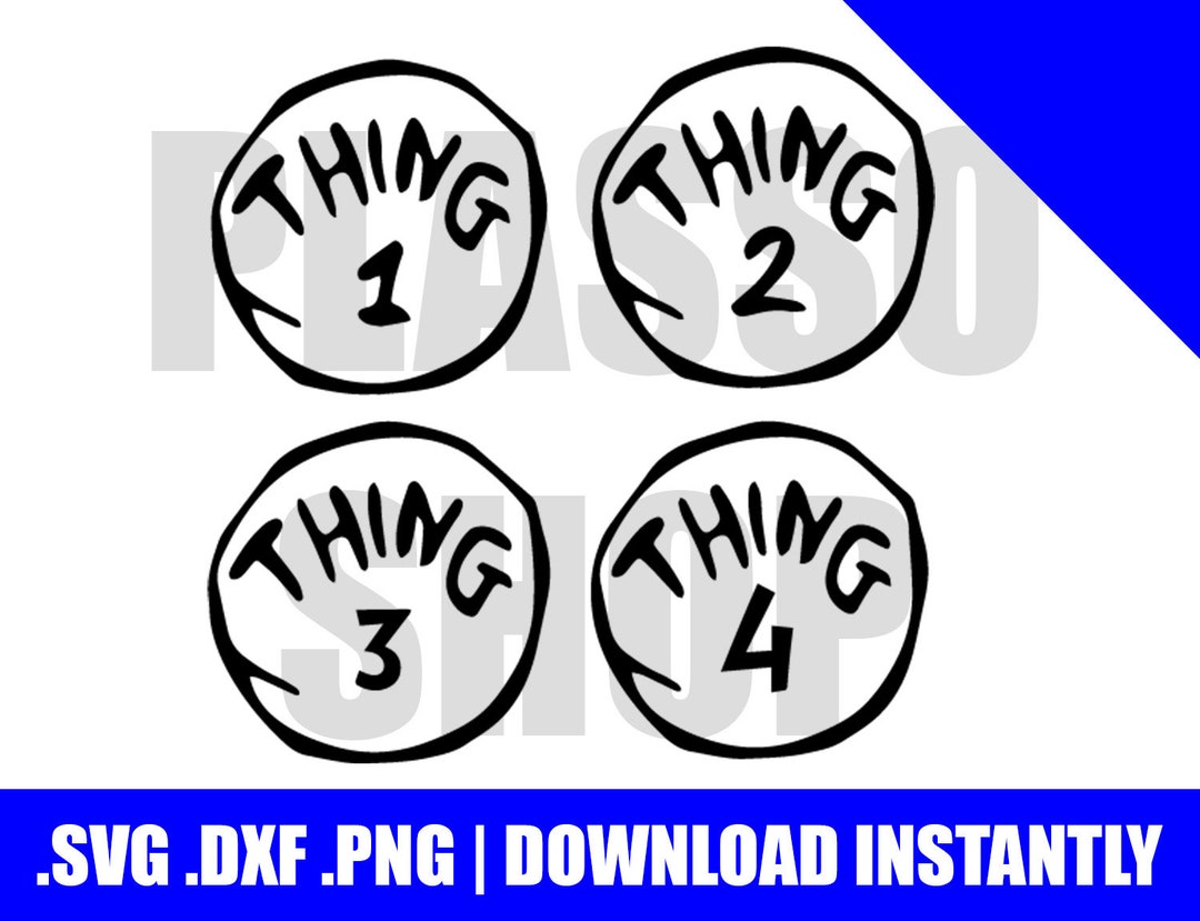 4 Pack Things SVG / DXF / PNG File - Cutting File for Silhouette Cameo ...