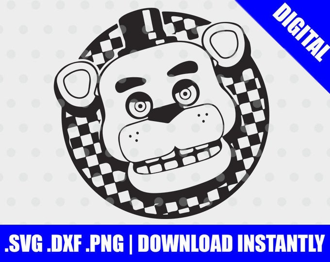 Freddy Fazbear Fnaf SVG / DXF / PNG File Cutting File for Silhouette ...