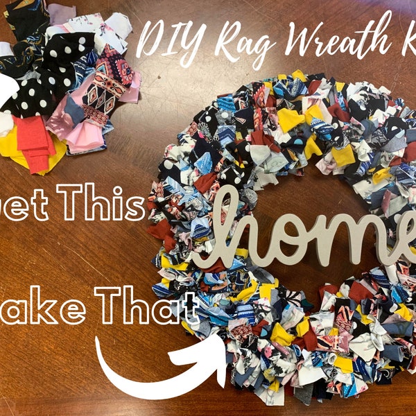 Rag Wreath - Etsy