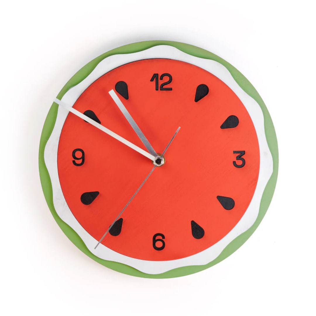 Watermelon Kitchen Clock - Etsy