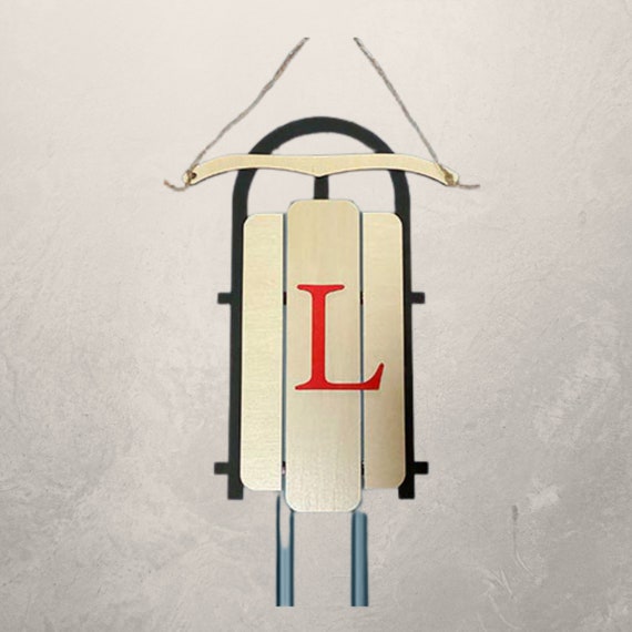 Sled Monogram Door Sign - Etsy