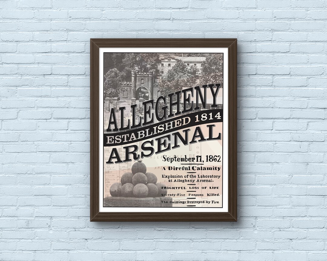 Allegheny Arsenal Civil War Giclée Print Pittsburgh Historical Artwork ...