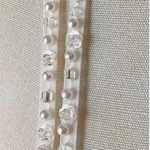 Detachable Beaded Straps. 2 Beaded Straps Front and Back. Light Ivory ...