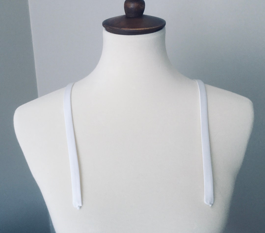 Detachable Straps. White 1/2 Inch Wide Soft Satin Straps. - Etsy
