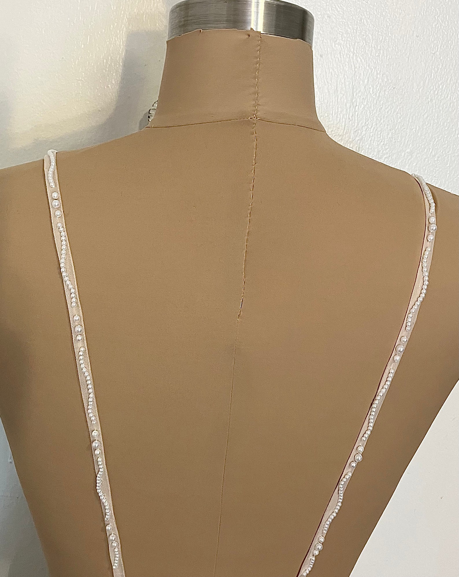 Detachable Straps. Pearls in Different Sizes, Sewn Onto Pure Silk ...