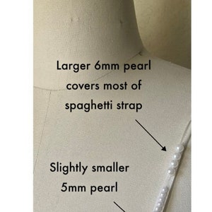 Detachable Straps. 6mm Pearls Beaded Onto Organza Spaghetti Straps - Etsy