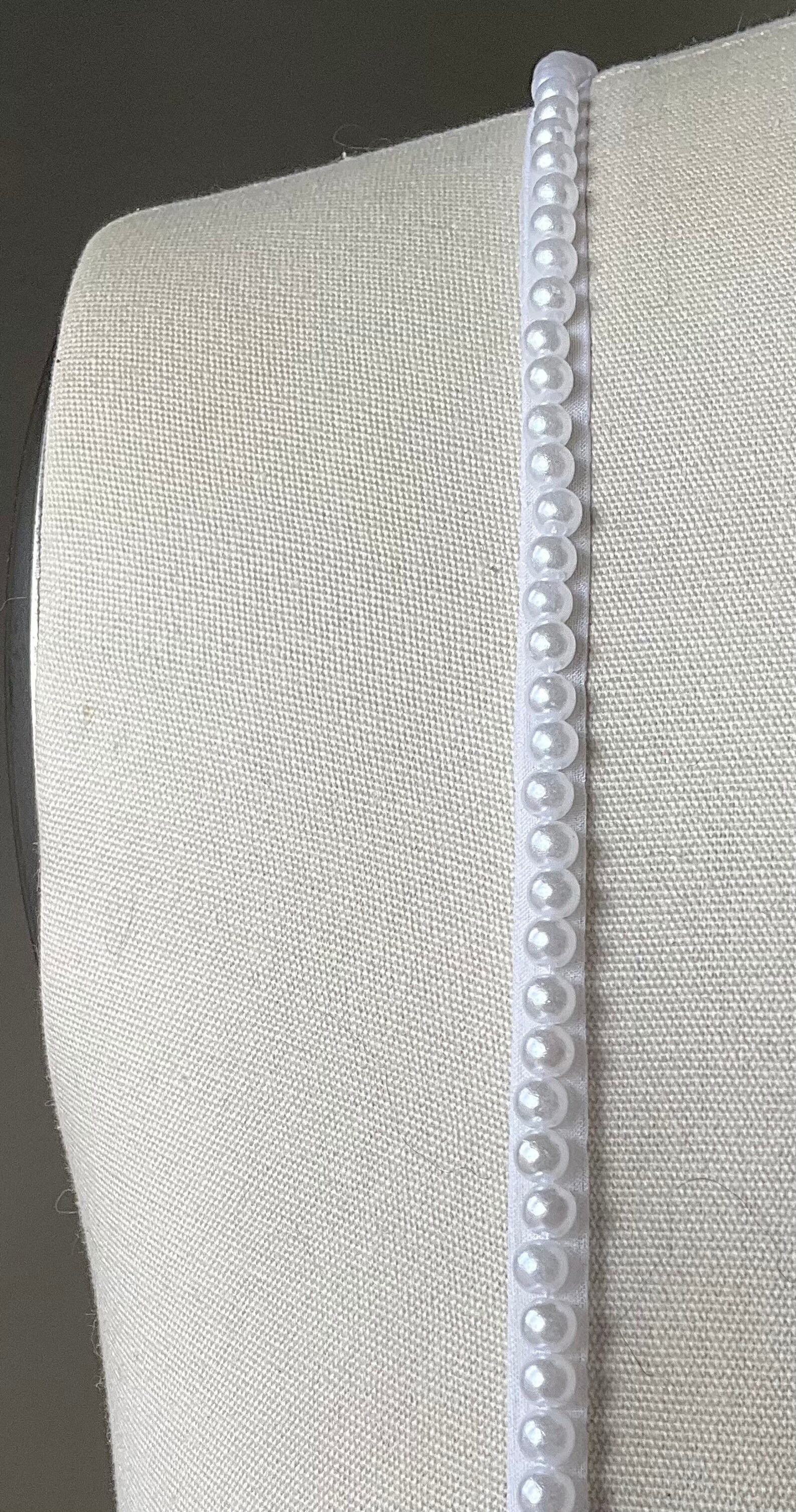 Detachable Spaghetti Straps. 5mm Pearl on off White Organza - Etsy