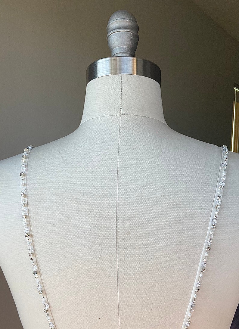 Detachable Beaded Straps. Spaghetti Straps With Rhinestones, Crystals ...