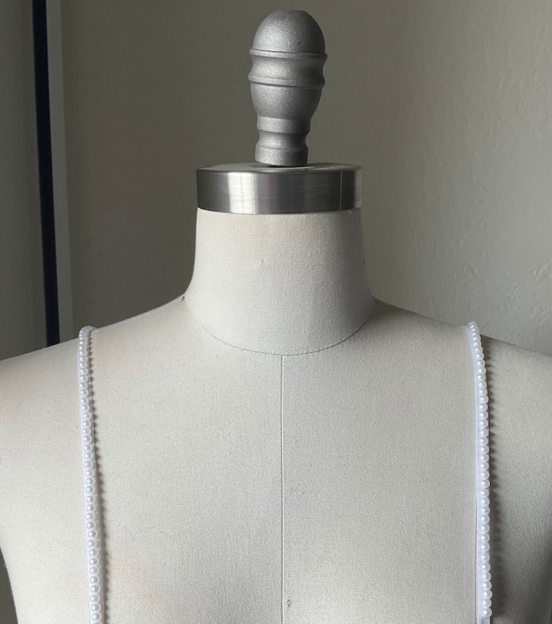 Detachable Spaghetti Straps. 5mm Pearl on off White Organza - Etsy