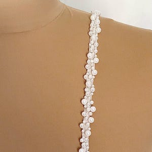 Detachable Beaded Straps. Pearls Sewn Onto Silk Spaghetti Straps. - Etsy