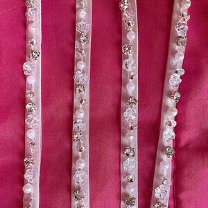 Detachable Beaded Straps. Spaghetti Straps With Rhinestones, Crystals ...