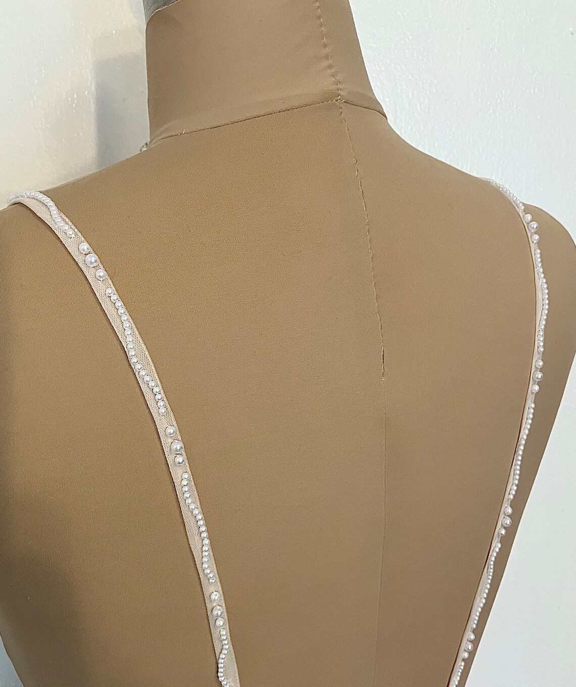 Detachable Straps. Pearls in Different Sizes, Sewn Onto Pure Silk ...