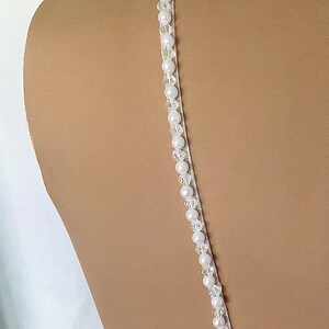 Detachable Beaded Straps. Pearls and Crystals Sewn Onto Pure Silk ...
