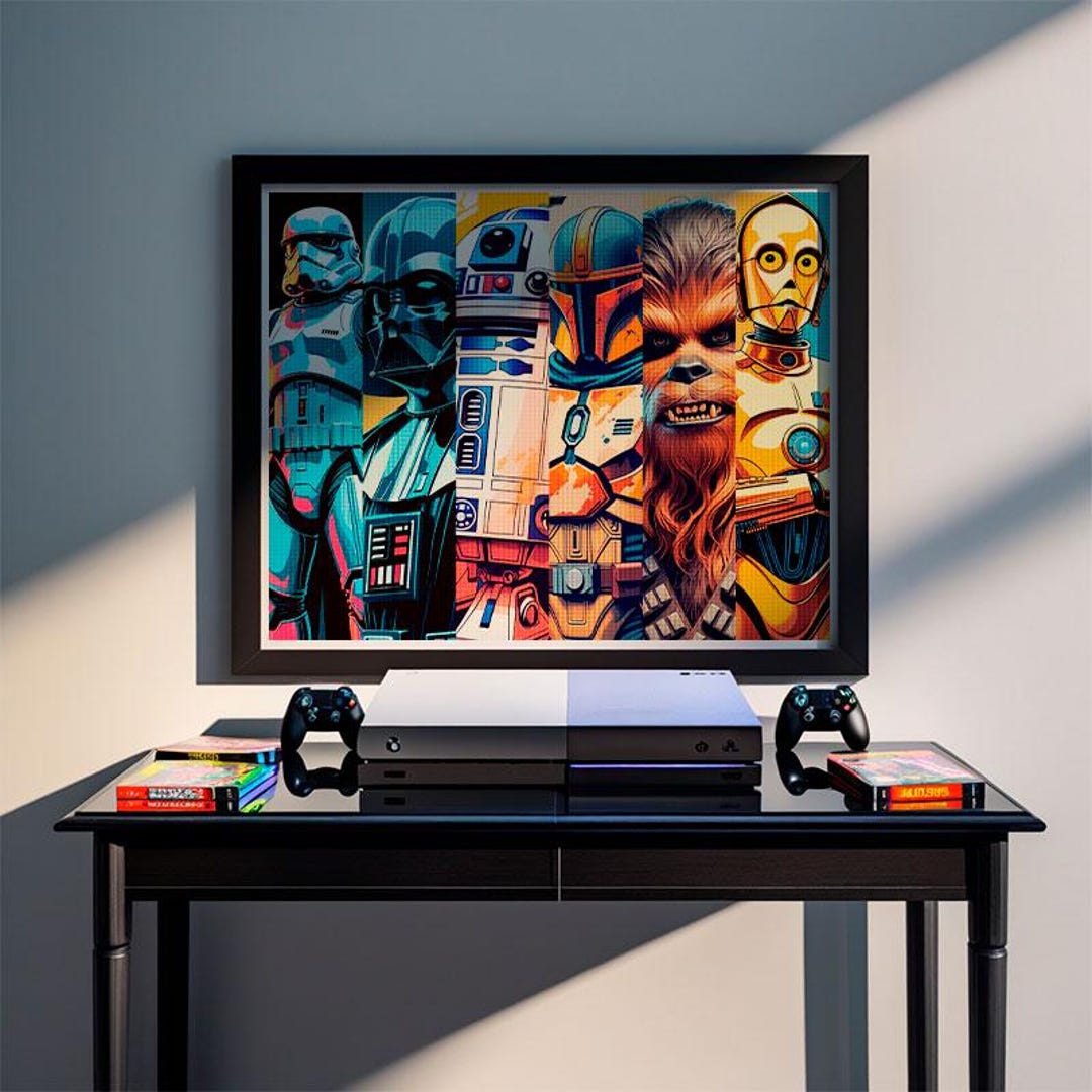 Star Wars Horizontal Poster, to Decorate Your Room With 6 Characters ...