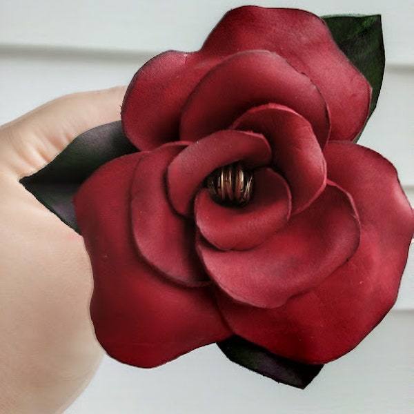 Leather Rose - Etsy