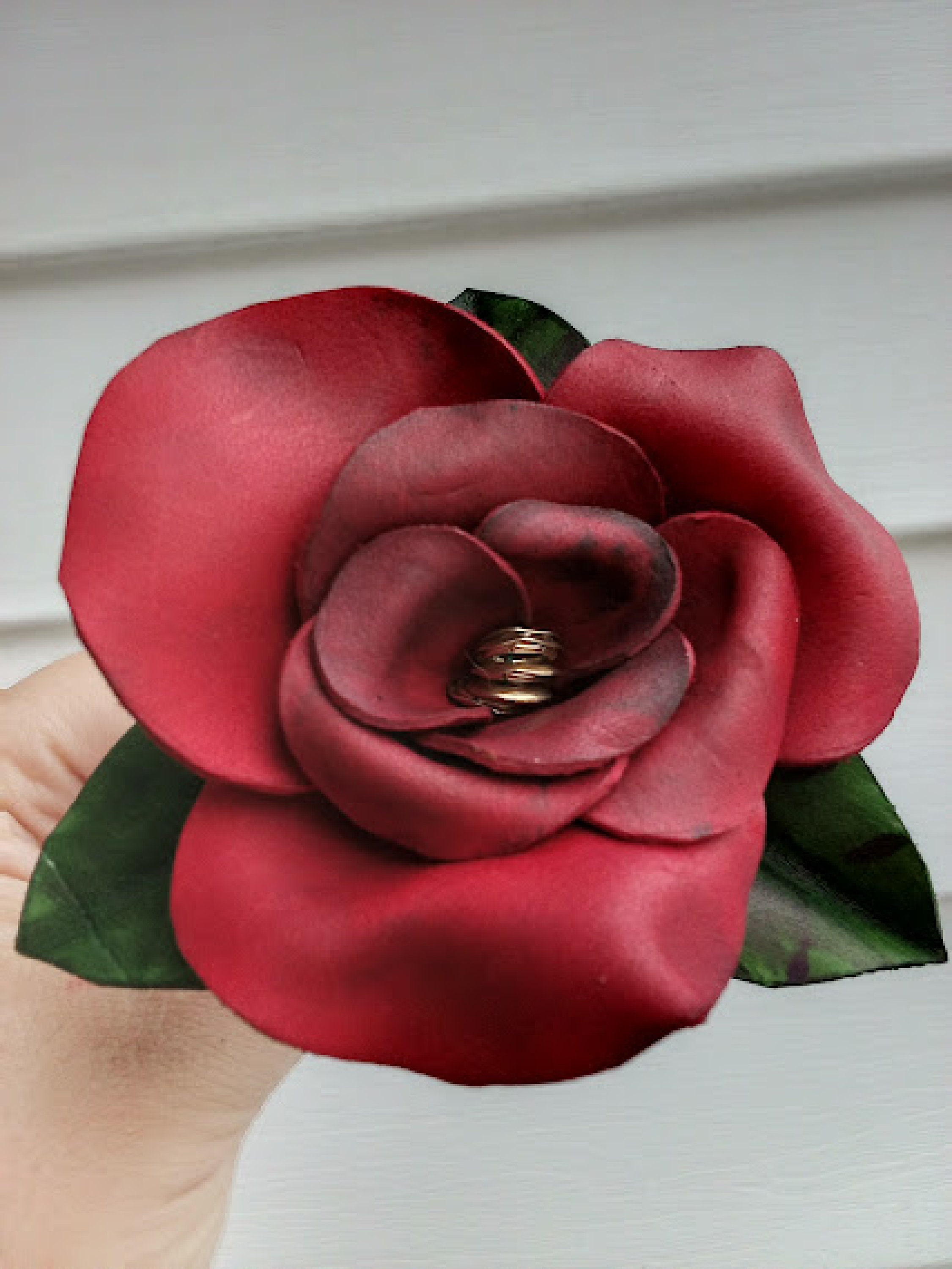 Handmade Leather Blooming Rose - Etsy
