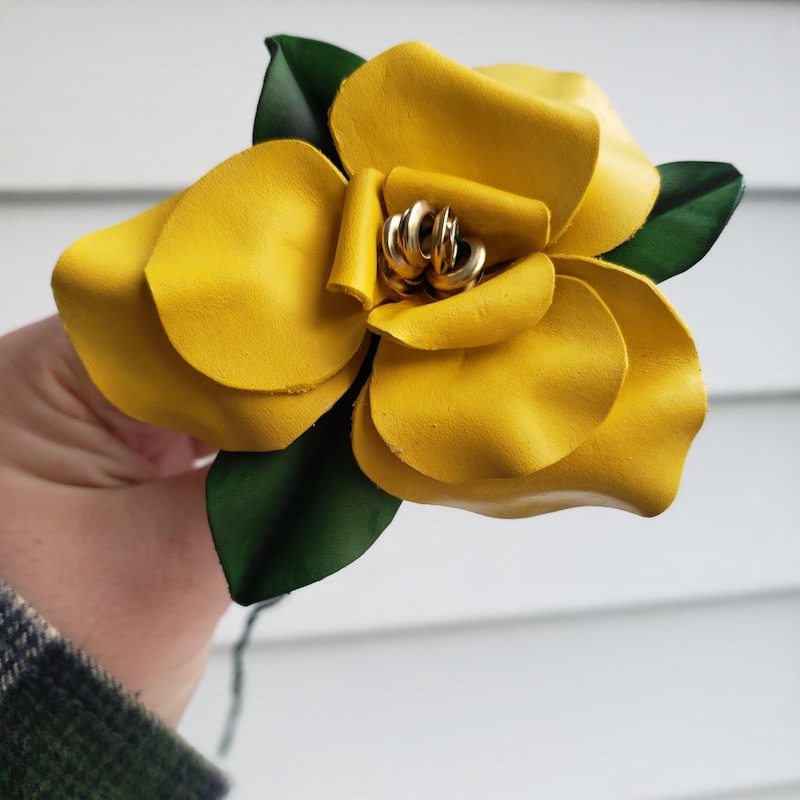Leather Rose - Etsy