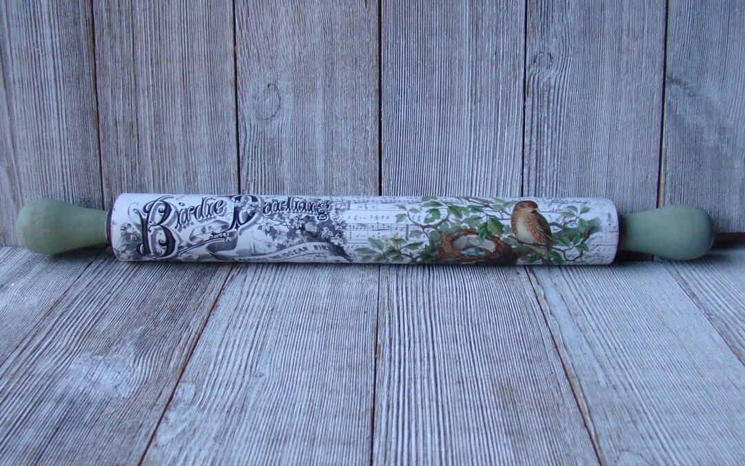 Decoupaged Rolling Pin for Kitchen Decor - Etsy