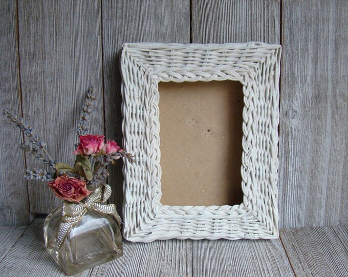 Vintage Cottage Chic Arched Wicker Mirror Perfect Size for Anywhere - Etsy