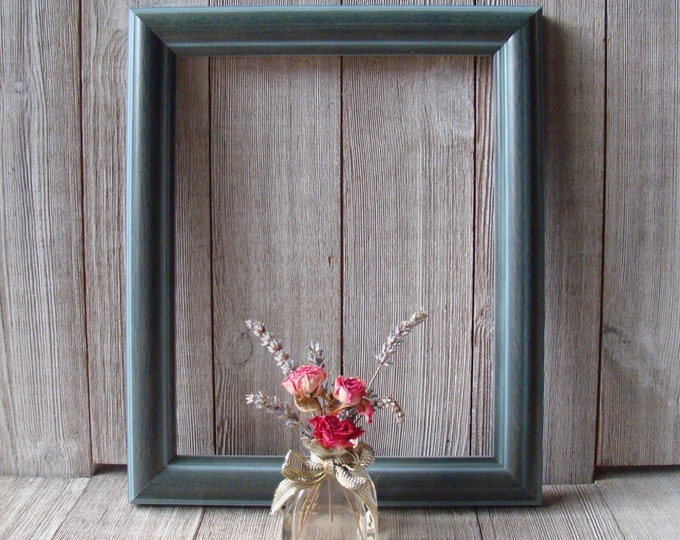 Vintage 8 X 10 Blue Wood Frame - Etsy
