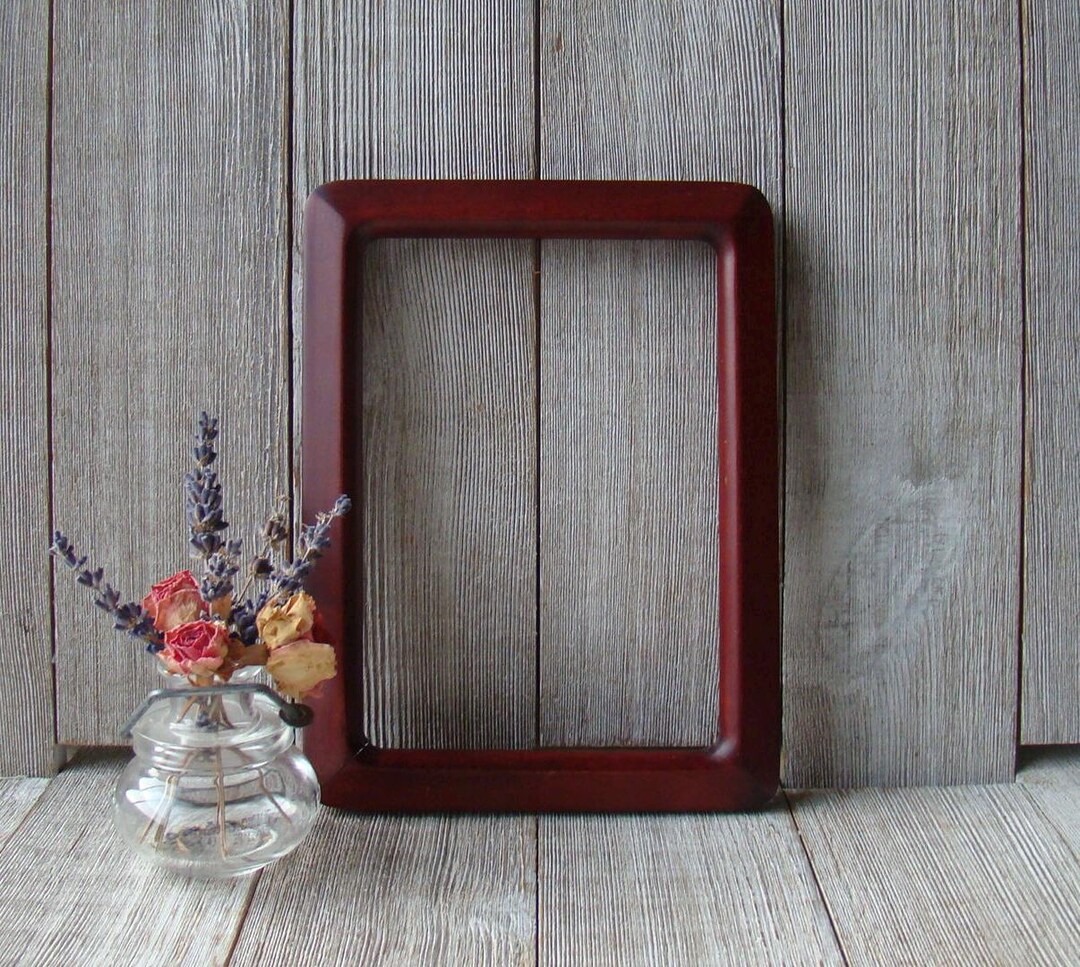 5 X 7 Vintage Round Corner Rose Wood Frame - Etsy