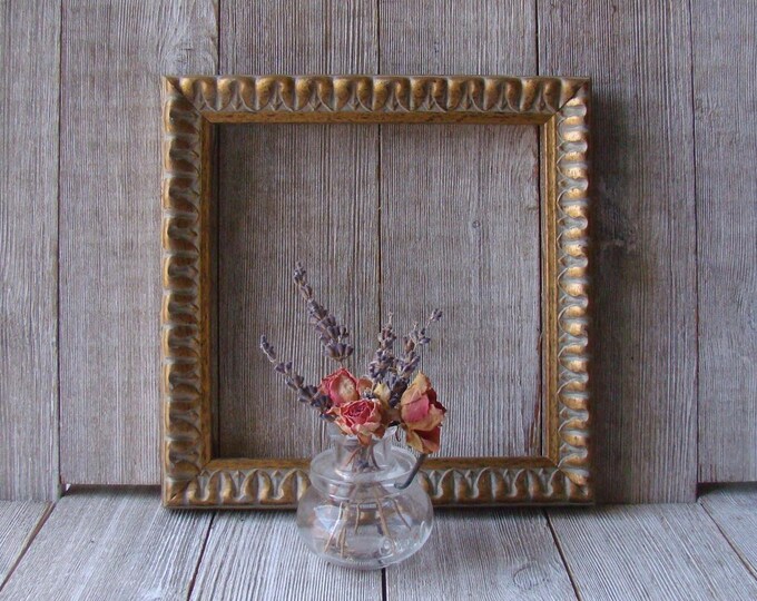 7 X 7 Square Gold Wood Frame - Etsy
