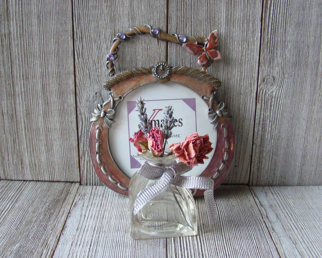 4 X 4 Ornate Round Enamel and Metal Frame With Crystals - Etsy