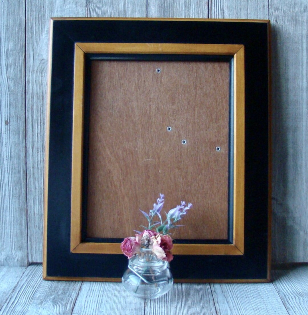 8 X 10 Black and Natural Wood Frame - Etsy