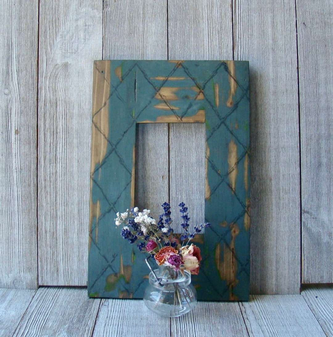 4 X 6 Hand Painted Distressed Blue Wood Frame - Etsy