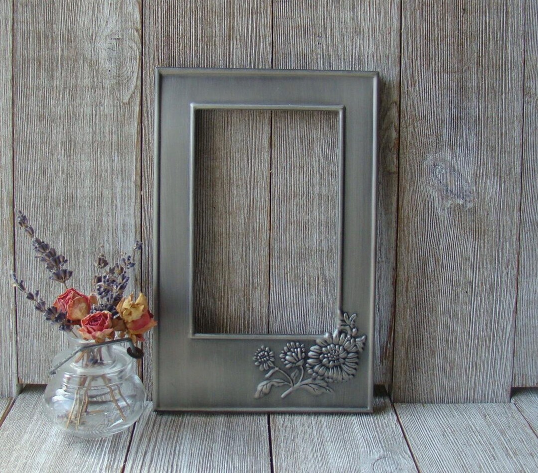 4 X 6 Silver Toned Metal Floral Frame - Etsy
