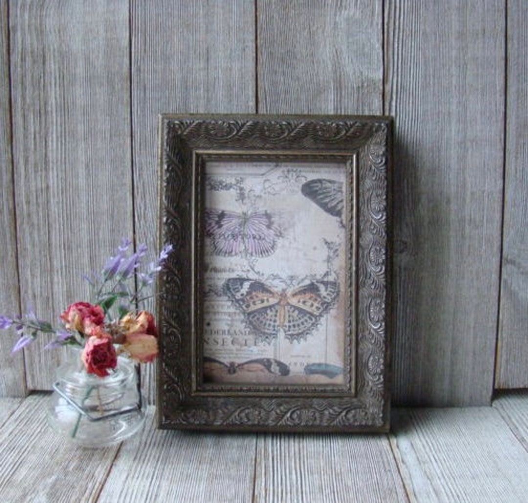 Ornate 4 X 6 Bronze and Silver Frame - Etsy