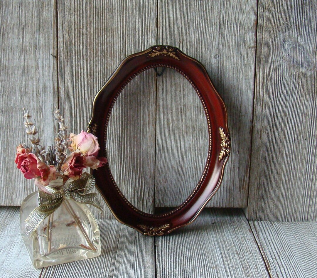 4 X 6 Red and Gold Oval Frame - Etsy