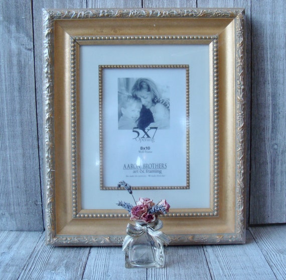 Ornate 8 X 10 Gold Frame With Gold Beading Matted for 5 X 7 | Etsy