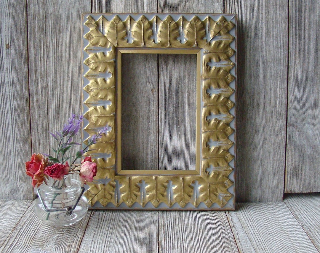 Ornate 4 X 6 Gold and Gray Frame - Etsy