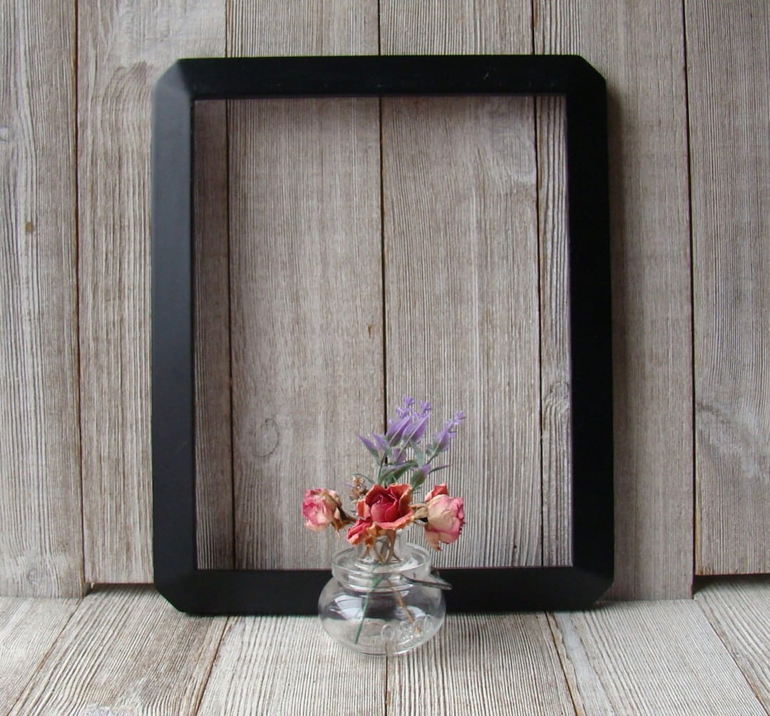 Vintage 8 X 10 Black Frame With Octagonal Corners - Etsy
