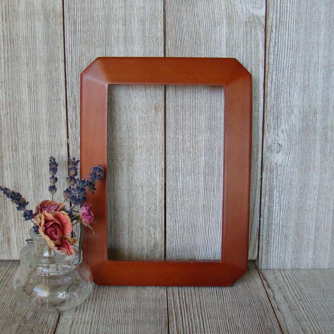 Vintage 4 X 6 Wood Frame With Octagonal Corners - Etsy