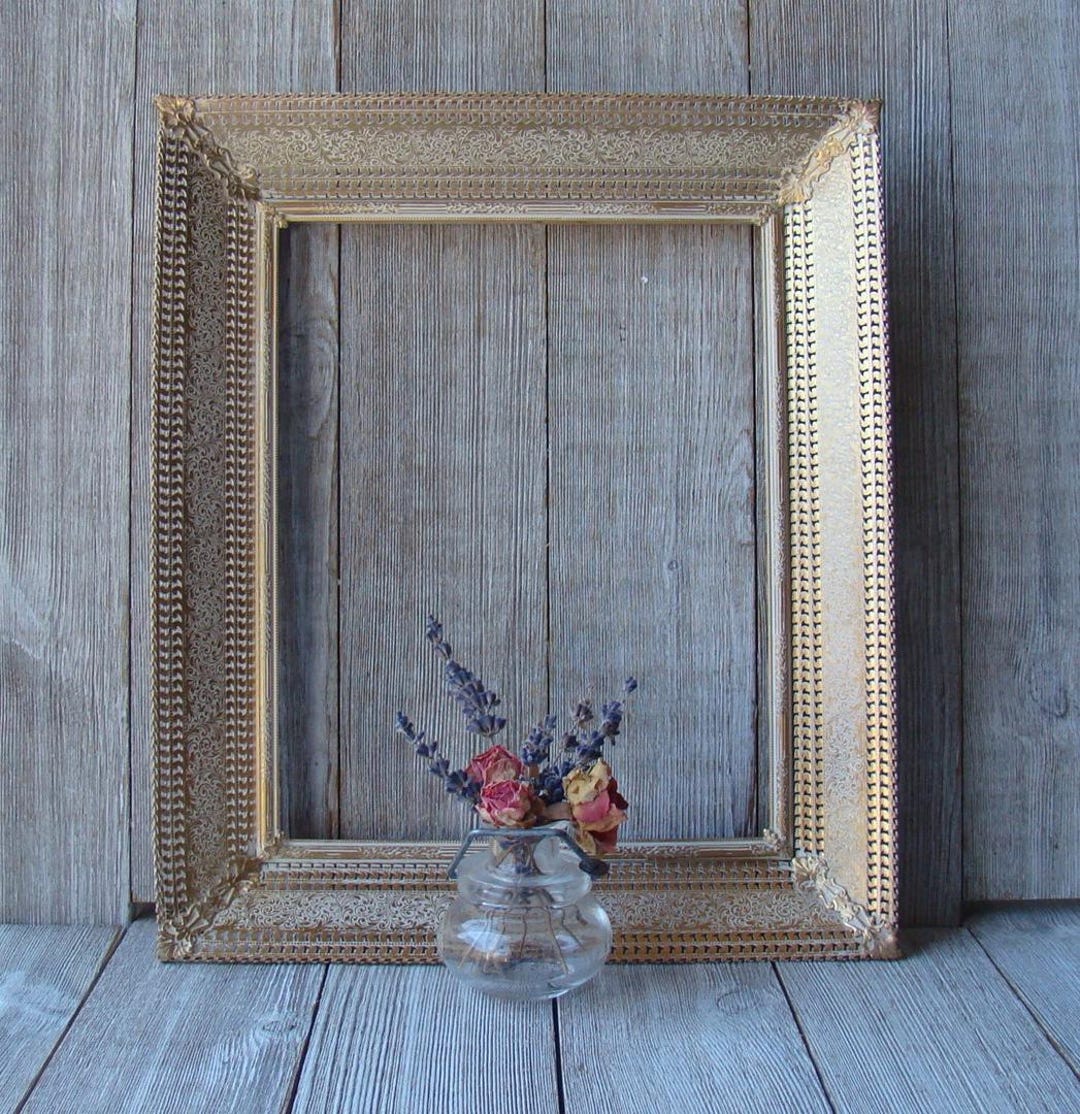 8 X 10 Ornate Gold and White Brass Filagree Frame - Etsy