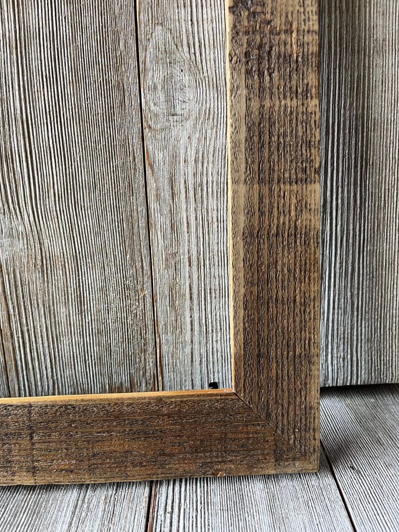 10 X 10 Square Weathered Solid Wood Picture Frame - Etsy