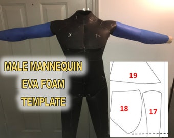 Male Full Torso Mannequin Pattern for EVA Foam Crafting - Etsy