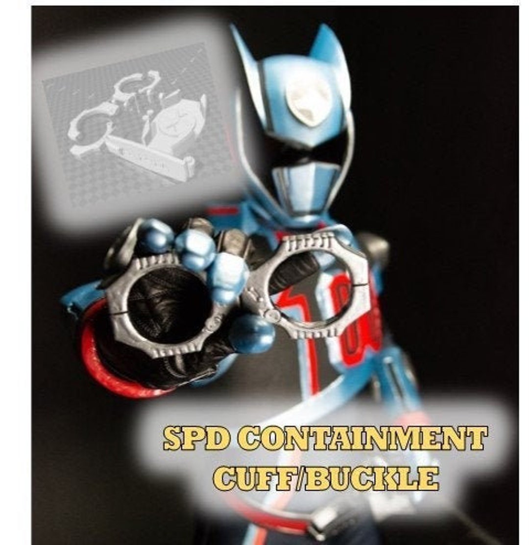 DIGITAL SPD Functional Containment Cuffs Buckle Dekaranger STL for 3D ...
