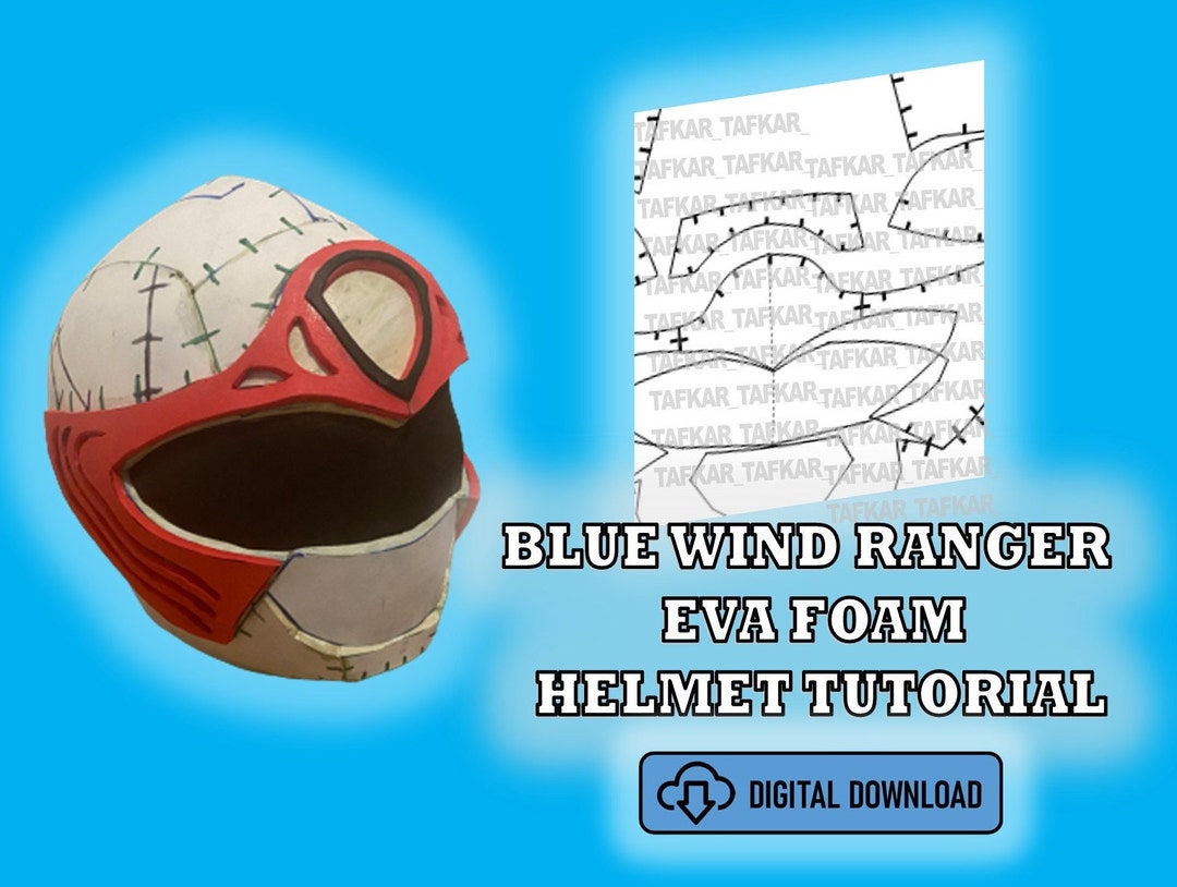 Ninja Storm Hurricaneger - Blue Wind Ranger Eva Foam Helmet Pdf ...