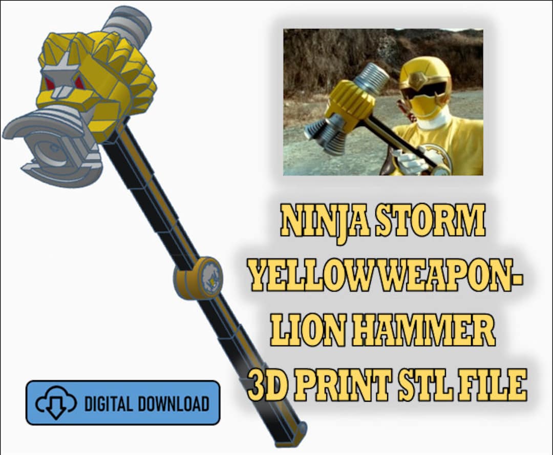 DIGITAL Ninja Storm Wind Weapon- Lion Hammer 3D Print STL File - Etsy