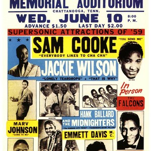 Sam Cooke Re-print Vintage Concert Poster - Etsy