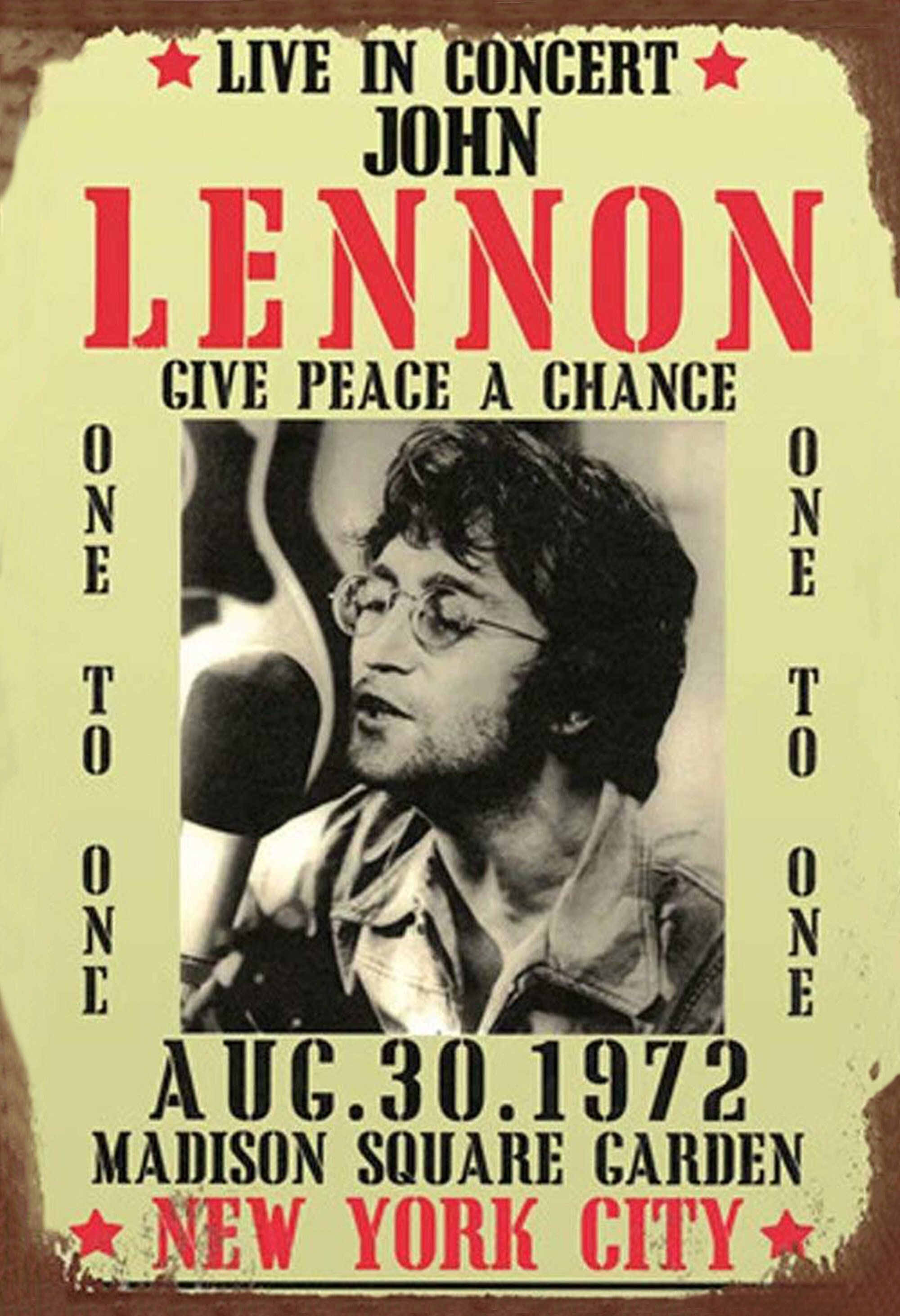 John Lennon Re-print Vintage Concert Poster - Etsy