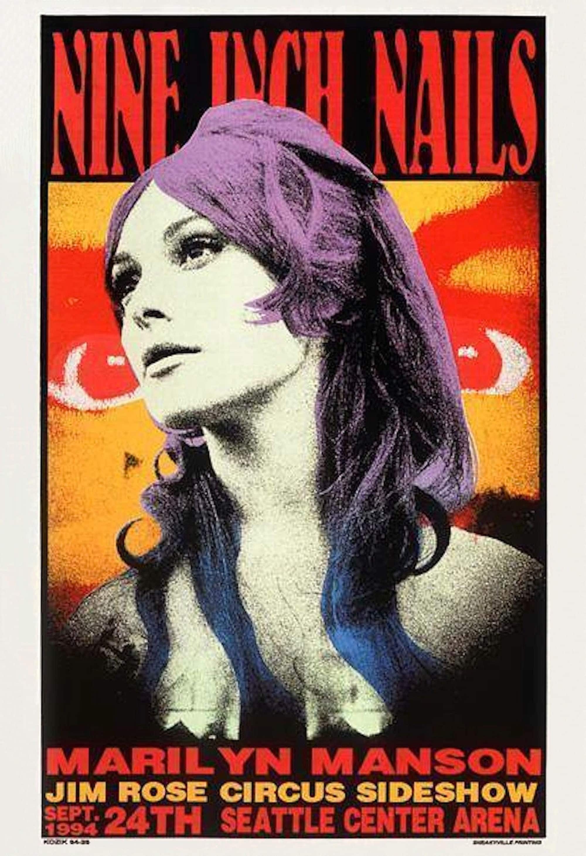 Nine Inch Nails Re-Print Vintage Concert Poster sold by Sweet Banker ...